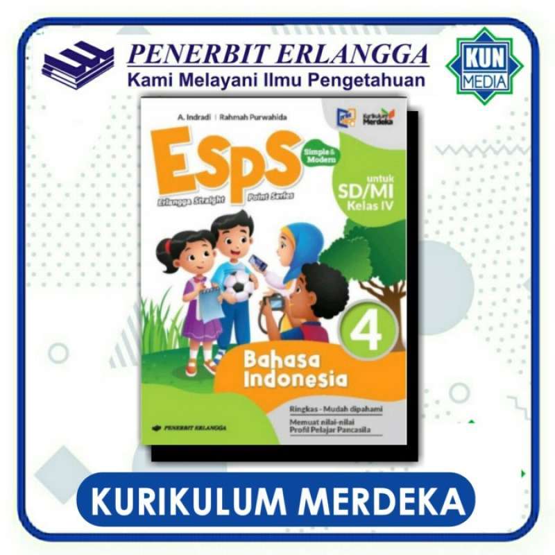 Promo BUKU ESPS BAHASA INDONESIA SD/MI KELAS 4 KURIKULUM MERDEKA ERLANGGA Diskon 23% di Seller ...