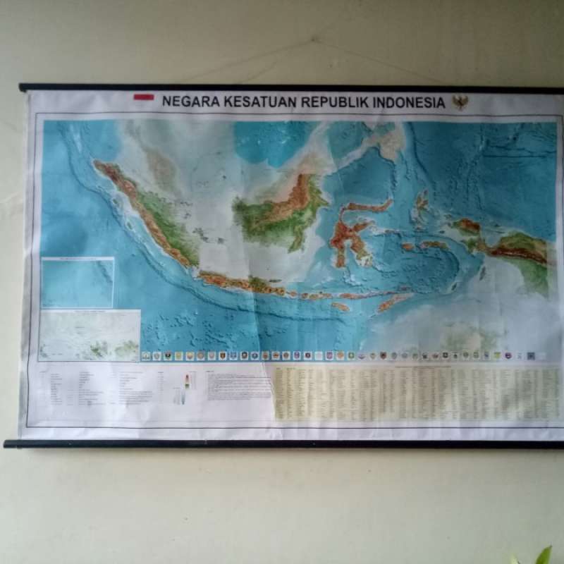 Promo Peta Indonesia NKRI peta dinding edisi thn 2023 lengkap 38 provinsi Diskon 23% di Seller ...