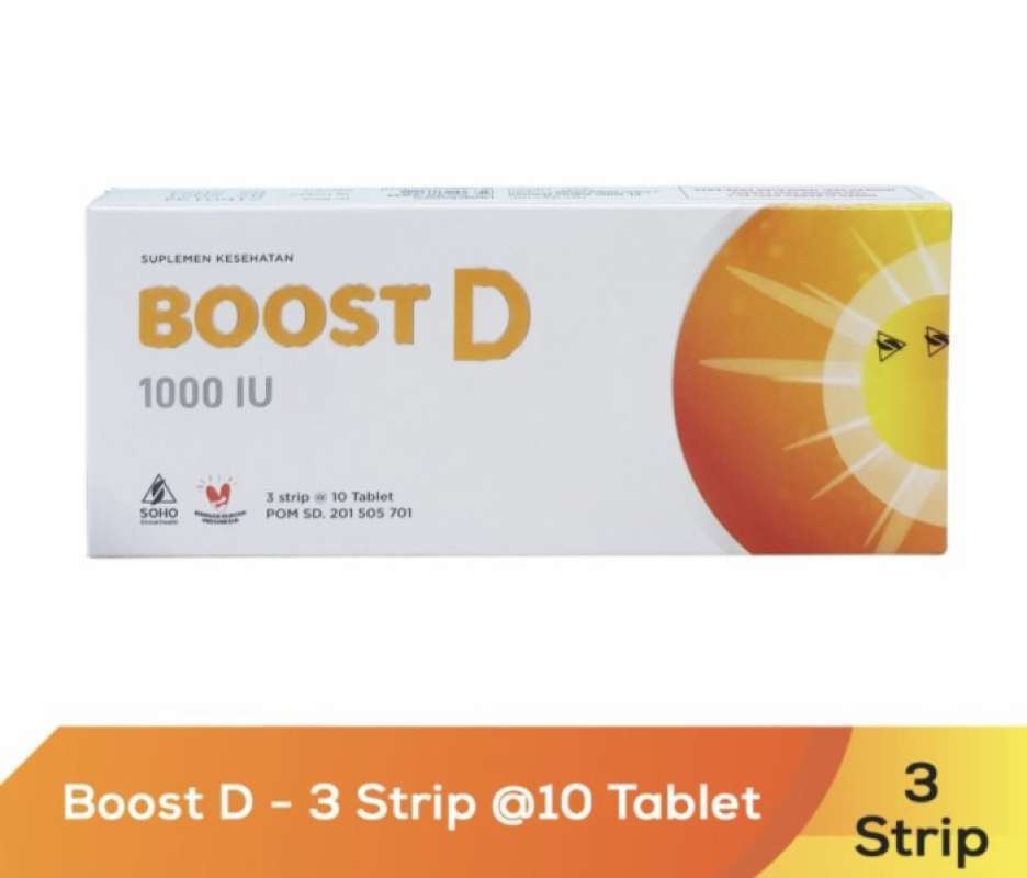 Promo Boost D 1000 IU box 30 tablet ( vitamin D 1000 IU kesehatan tubuh ...