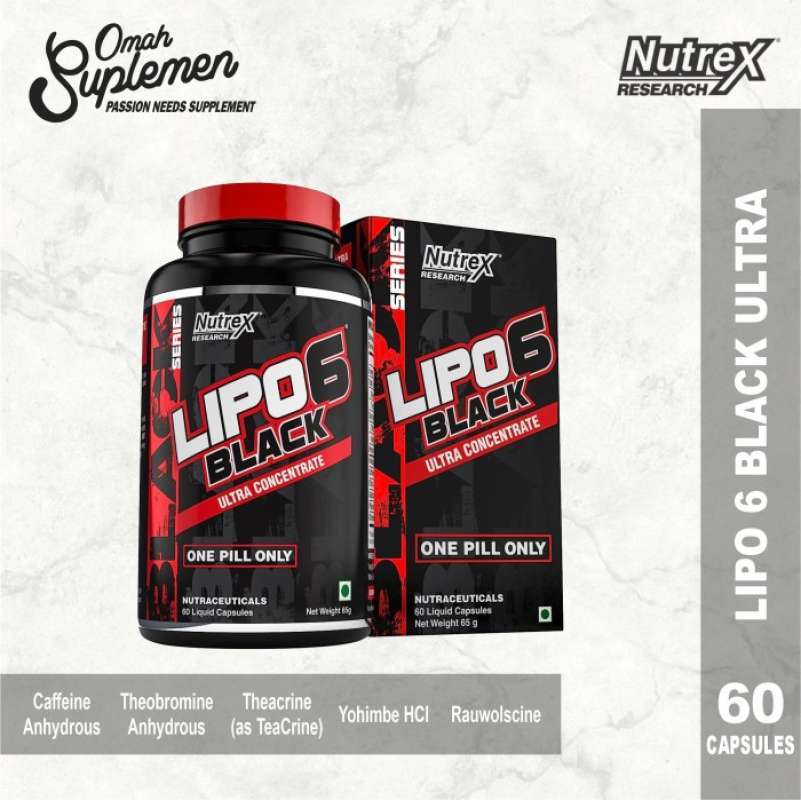 Jual Nutrex Lipo 6 Black Ultra Concentrate 60 Black Caps Lipo 6 Buc ...