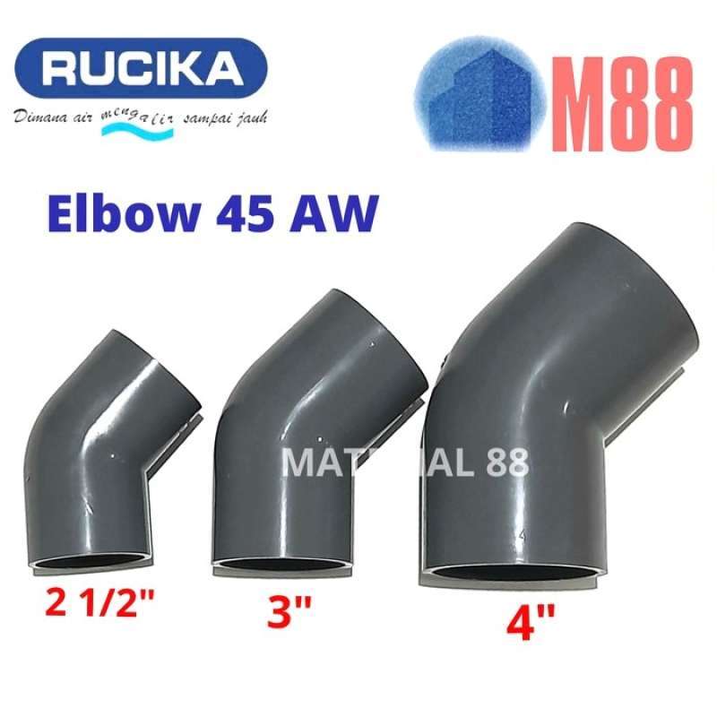 Jual Keni 45 Derajat 4 Inch Rucika Aw Elbow Knee Pipa Pvc Di Seller ...