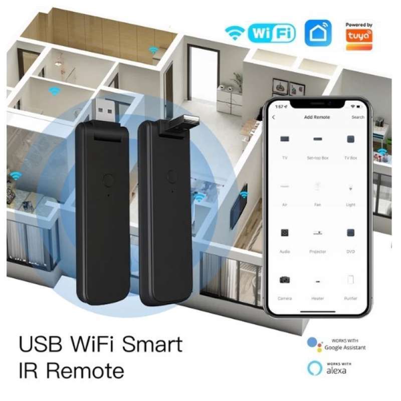 Jual (ready) Wifi Usb Smart Ir Rf Wireless Universal Remote Control ...