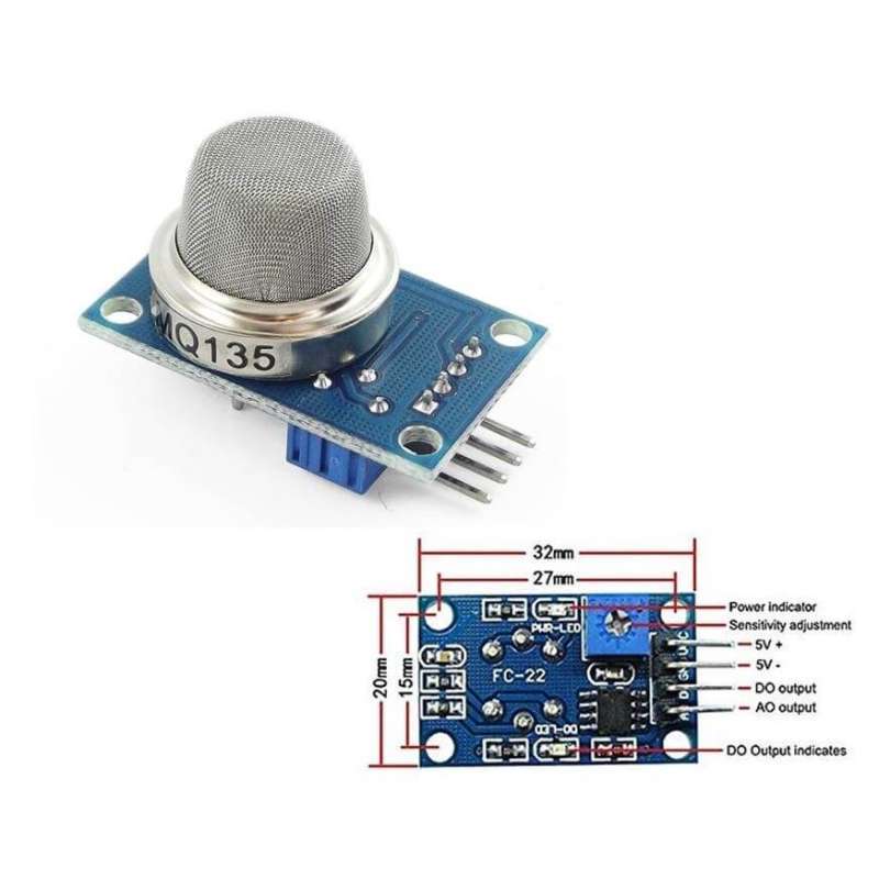 Jual (Local Stock) Mq-135 Module Air Quality Sensor Detects Harmful ...