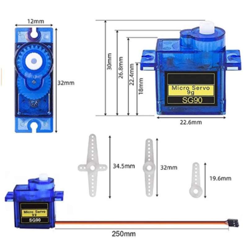 Jual (local Stock) Sg90 Servo Micro Servo Motor Mini 9g Motor Arduino 180 Deg Rc Helicptr ...