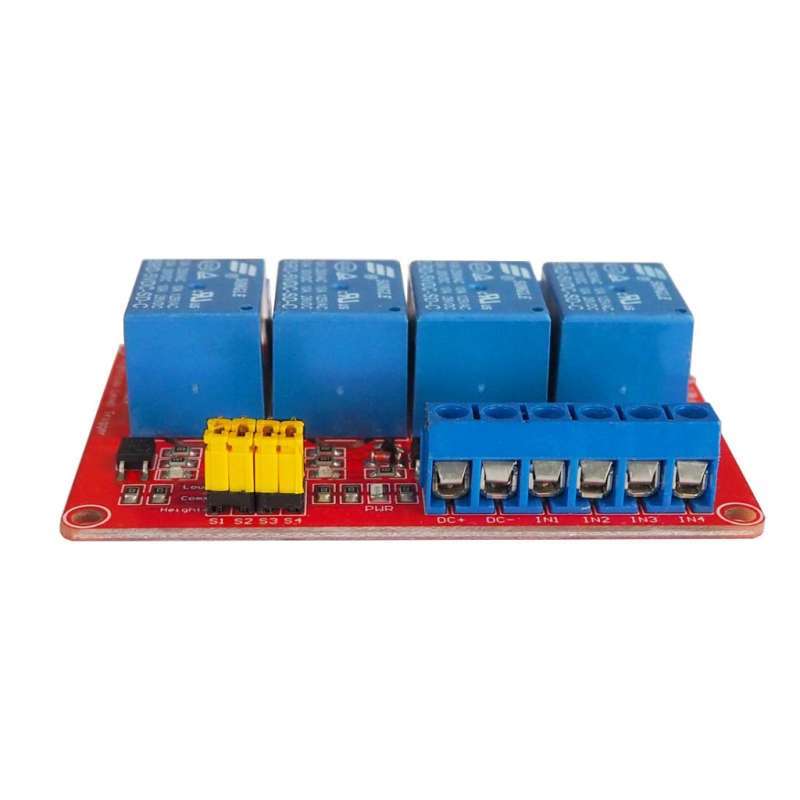 Jual 4 Channel Relay with Optocoupler Module Board Shield High Low ...