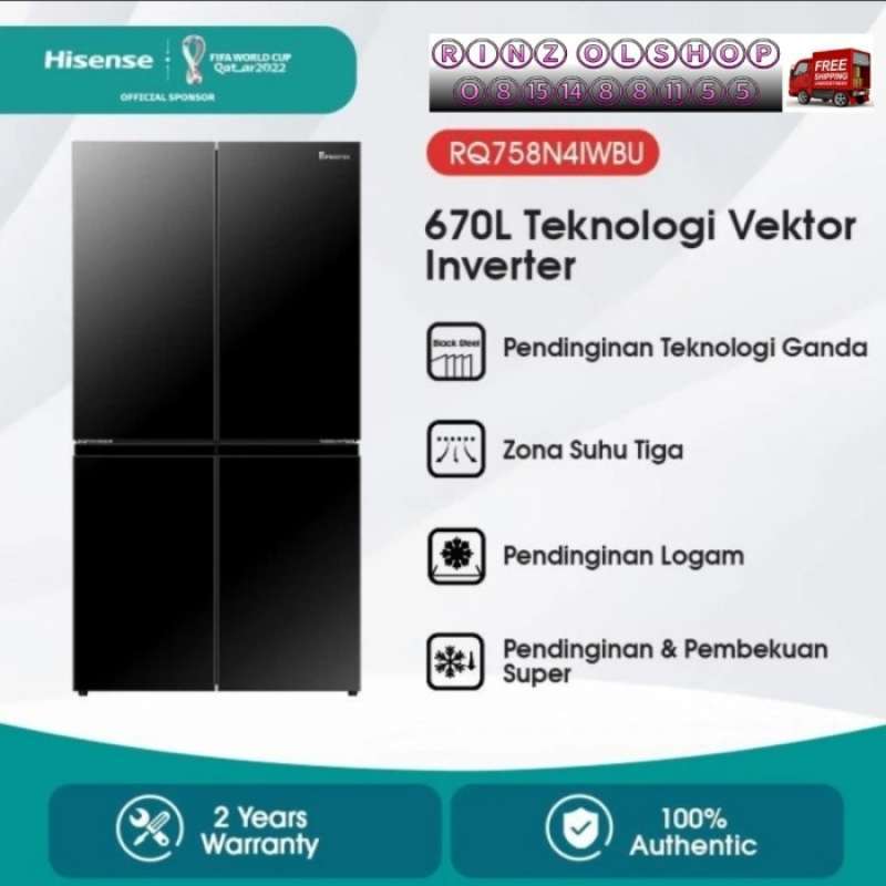 Promo Kulkas Rq758n4iwbu Side By Side 4 Pintu Inverter 670l Diskon 23% ...