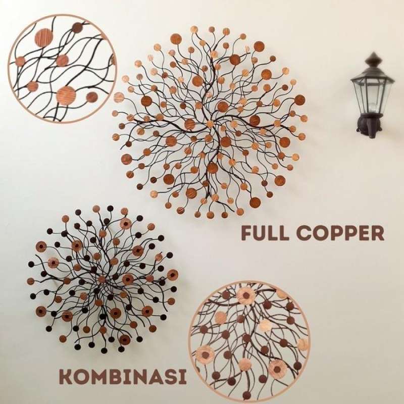 Jual Hiasan dinding besi kombinasi cooper diamtr 80cm (KDJYL80) di ...