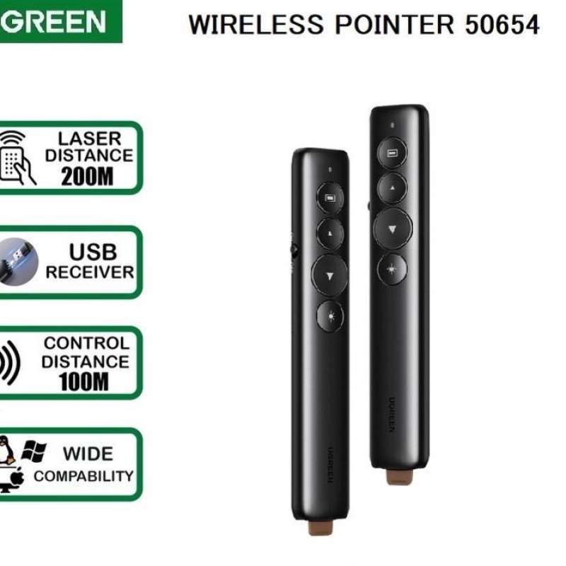 Jual ugreen laser pointer remote control persentasi wireless 2.4ghz ...