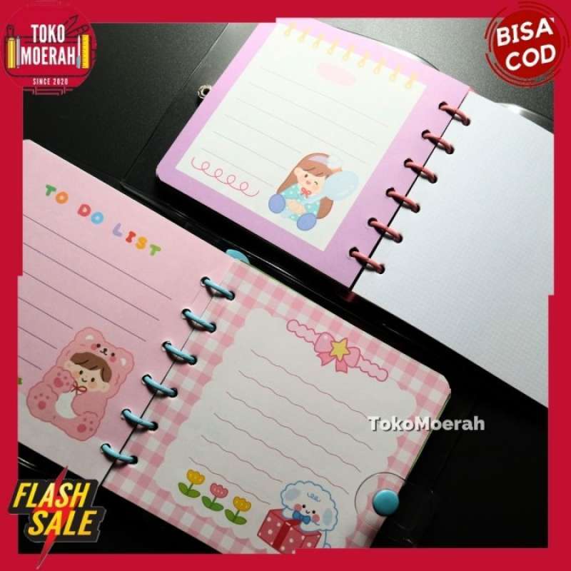 Jual BUKU BINDER SENMU MOMO NOTEBOOK BINDER 6 LUBANG CUTE GIRL LUCU COD ...