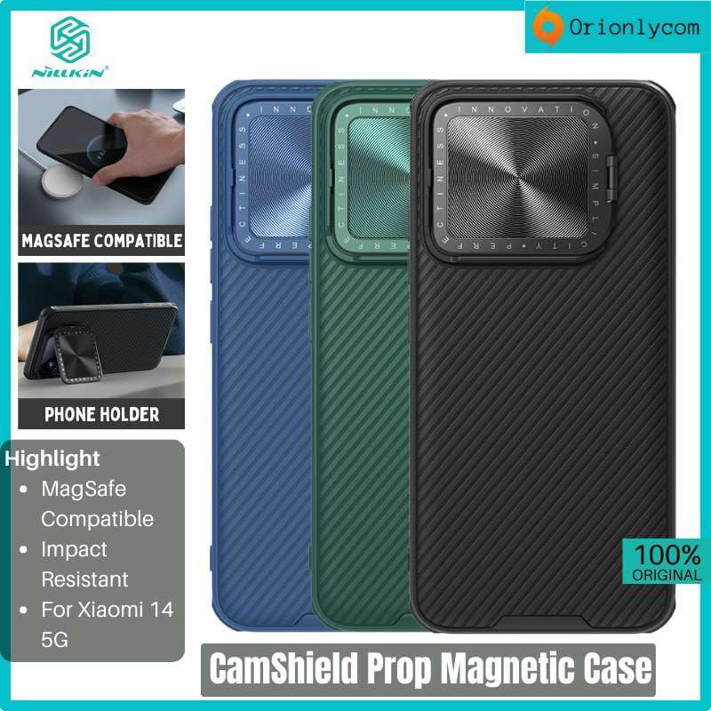 Promo Case Xiaomi 14 Nillkin Camshield Prop Magnetic MagSafe Flip ...