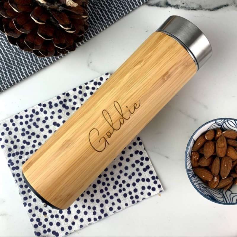 Promo Tumbler Bambu Botol Bambu Bisa Custome Nama Logo High Quality ...