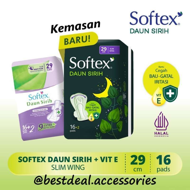 Softex Daun Sirih 29 Cm Isi 24 Gratis Ongkir 🔥 Harga Murah Juni 2026