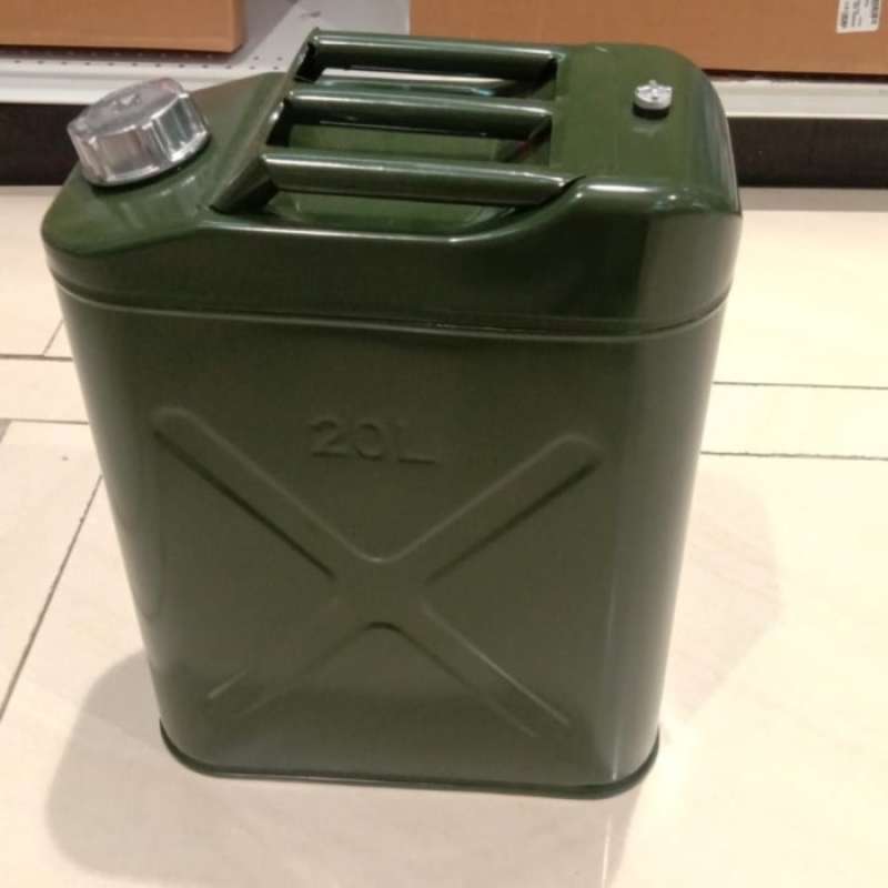 Promo Terbaik Jerigen Besi 20 Lt Jerigen Bensin Solar Metal 20 Lt Jerry ...