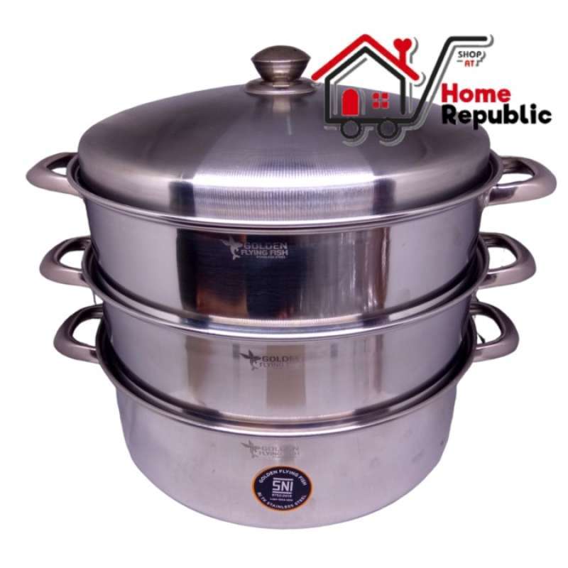 Promo Terbaik Golden Fish Steamer 36cm Panci Steamer Jumbo 3susun ...
