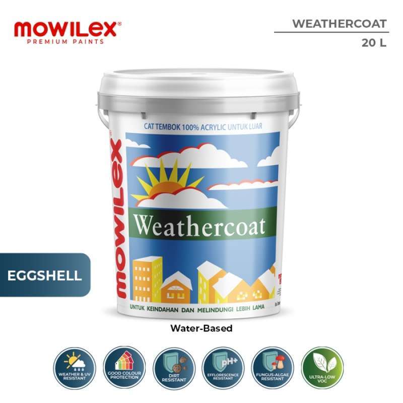 Promo Mowilex Weathercoat Cat Tembok Eksterior 20 Liter W1429 Deep