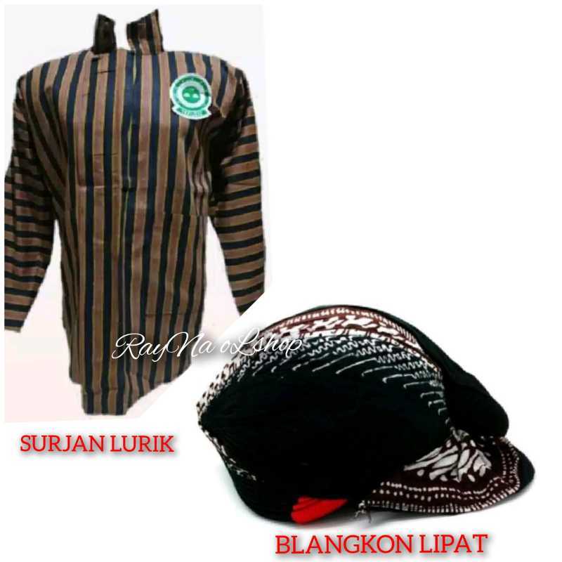 Jual SETELAN BAJU LURIK JAWA PRIA | SURJAN LURIK + BLANGKON LIPAT TANPA SLIWIR | PAKAIAN ...