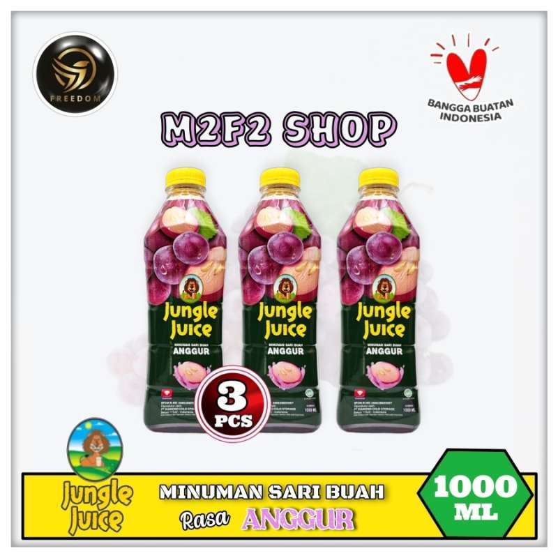 Promo Diamond Jungle Juice Grape | Jus Anggur Botol Pet - 1000 ml | 1 Liter (Kemasan 3 Pcs ...