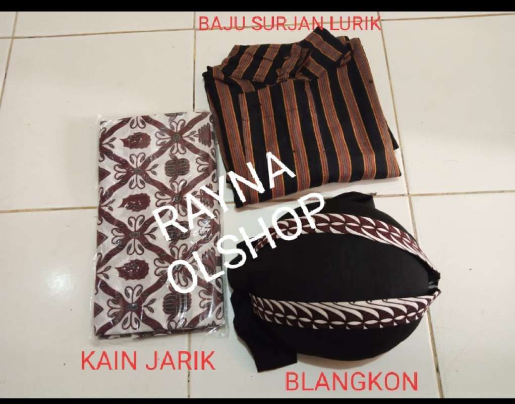 Jual SETELAN BAJU LURIK JAWA PRIA | KAIN JARIK BATIK + SURJAN LURIK ...