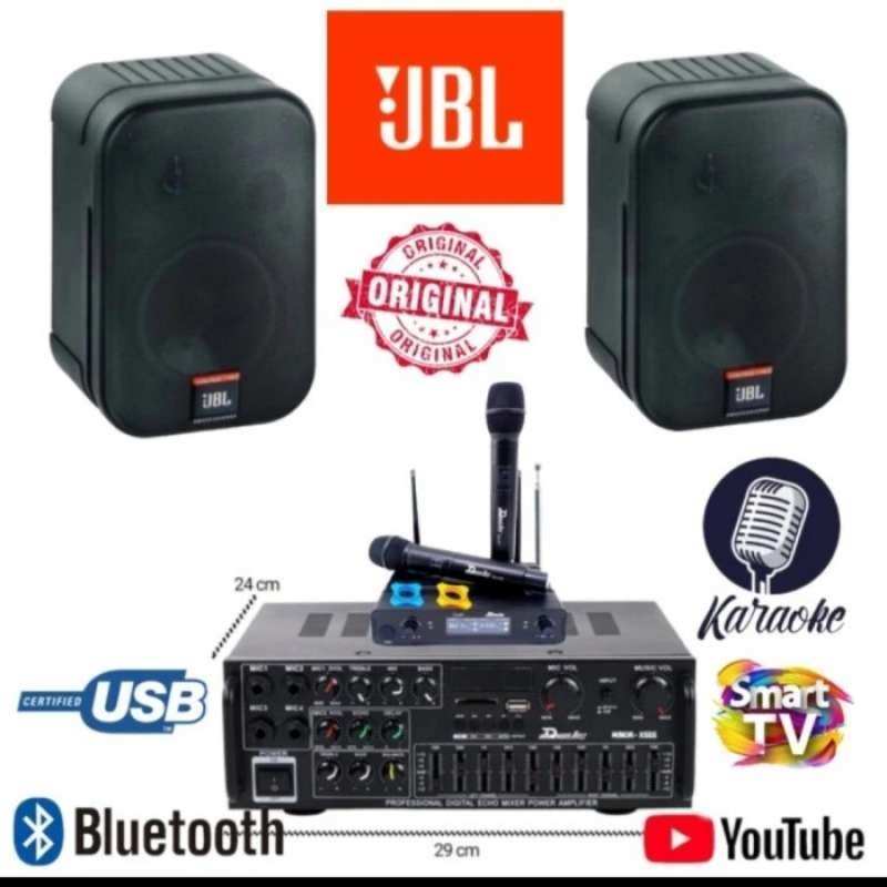 Promo Mini Karaoke Set Speaker Jbl Control 1x Ampli Bluetooth 2 Mic ...