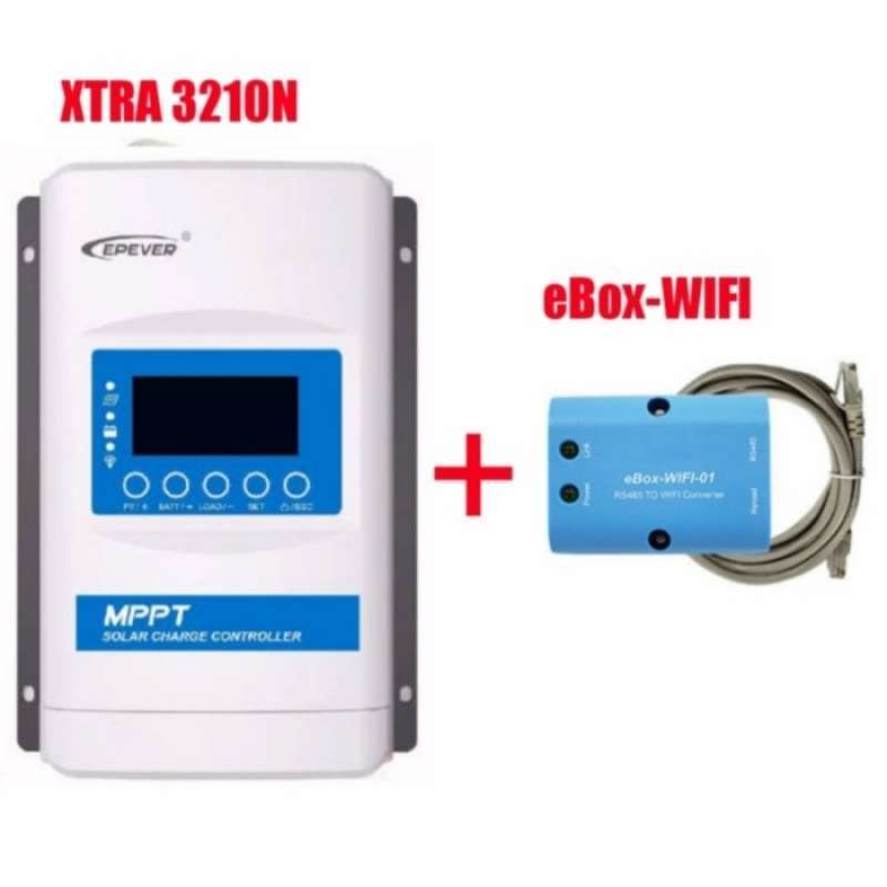 Promo SOLAR CHARGE CONTROLLER MPPT 30A + EBOX WIFI EPEVER XTRA 3210N ...