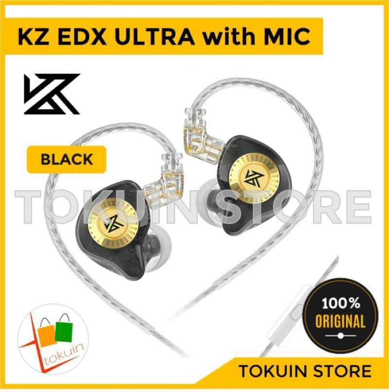 Promo Kz Edx Ultra In Ear Earphone Hifi Iem Bass Pro Headset With Mic ...