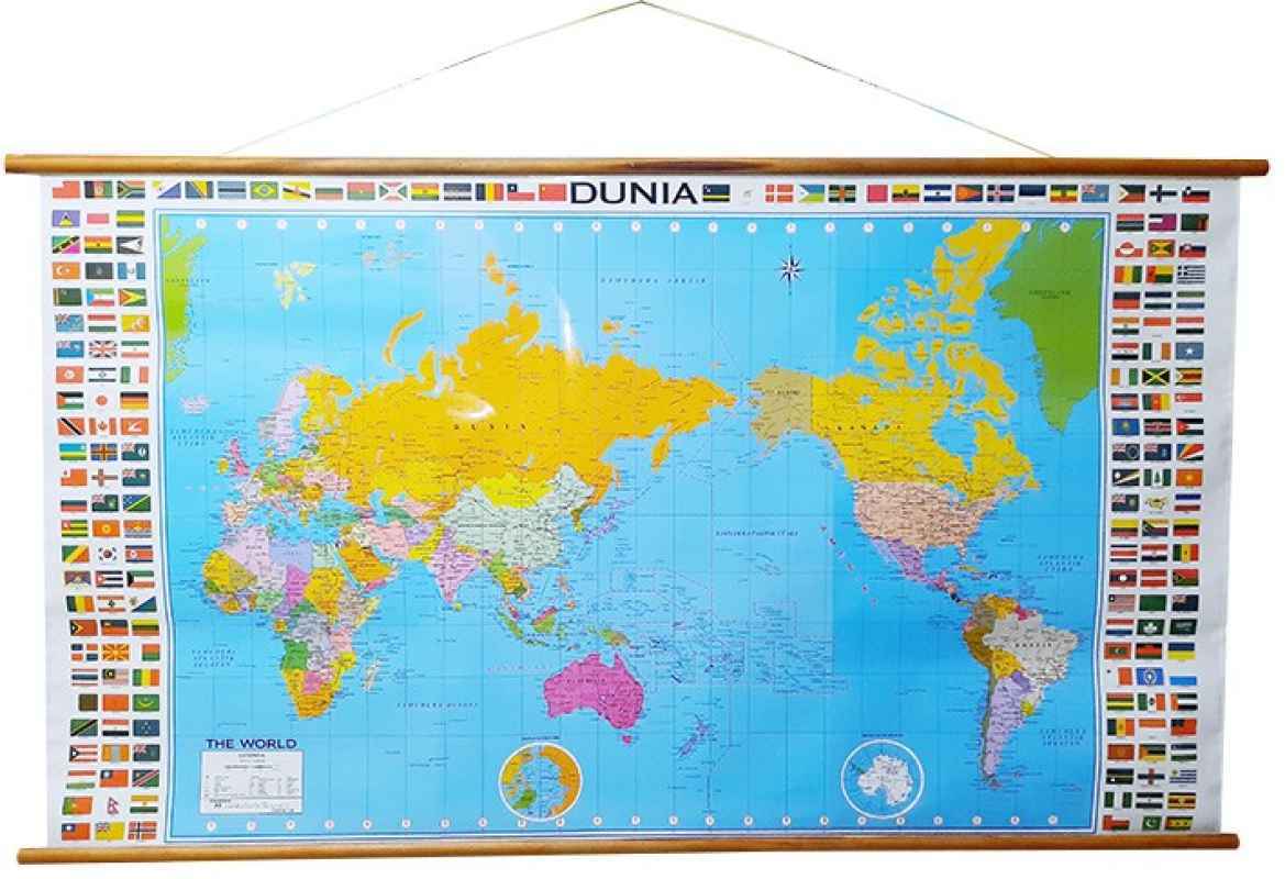 Jual Peta Dunia Bingkai Original Harga Termurah Juni 2024 | Blibli