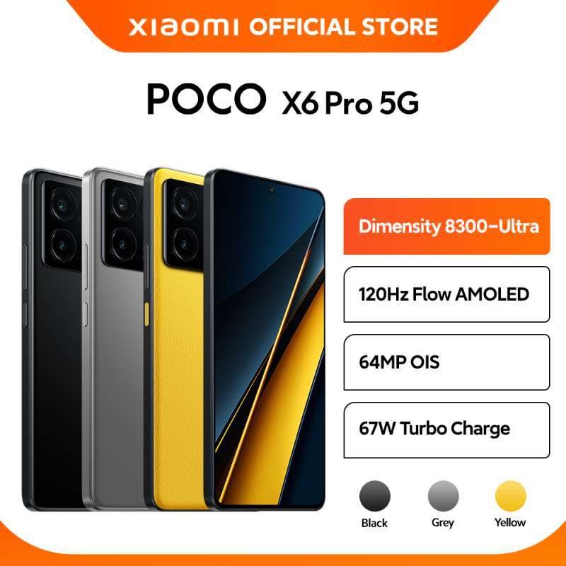Jual Official Poco X6 Pro 5g | Dimensity 8300-ultra 120hz Fiow Amoled 67w Turbo Charge - Black ...