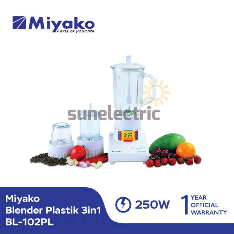Promo Miyako Bl-102 Pl Blender Plastik 1 Liter 3in1 - Putih Baru Diskon ...