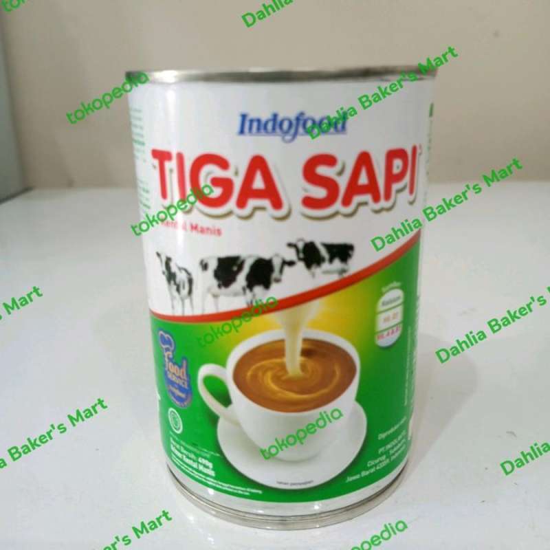 Promo Susu Kental Manis Tiga Sapi Kaleng 500 Gram Diskon 1% di Seller ...