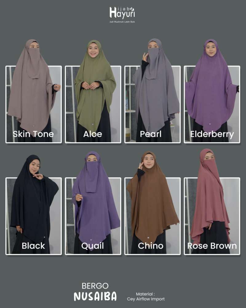 Jual Rebutan! Bergo Nusaiba Hijab Dewasa By Hayuri Di Seller An-nuur ...