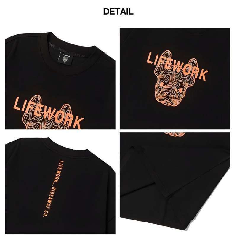 Promo Life Work Korea Eightton Signature Black Tee Lifework Original - M Diskon 3% di Seller ...