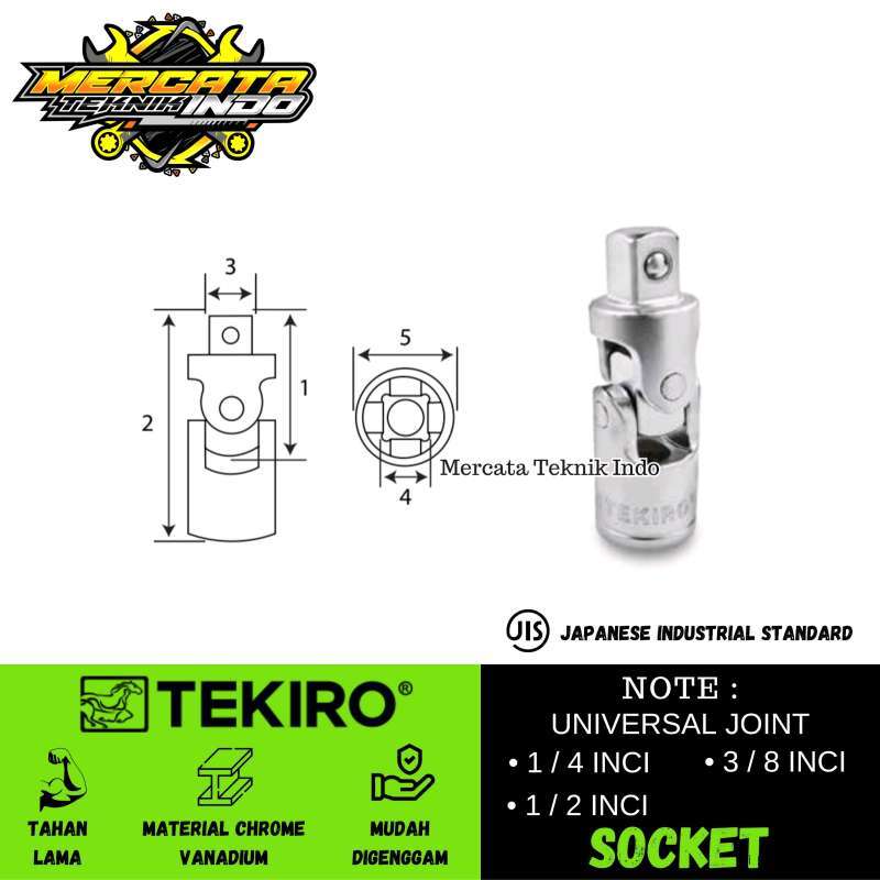 Jual UNIVERSAL JOINT TEKIRO 1/4 3/8 1/2 INCI SAMBUNGAN KUNCI MATA SHOCK ...