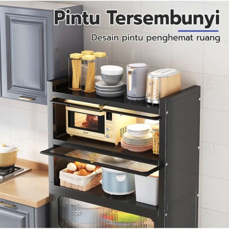 Promo Rak Oven Microwave Rak Dapur Kabinet Dengan Pintu Rak Penyimpanan ...