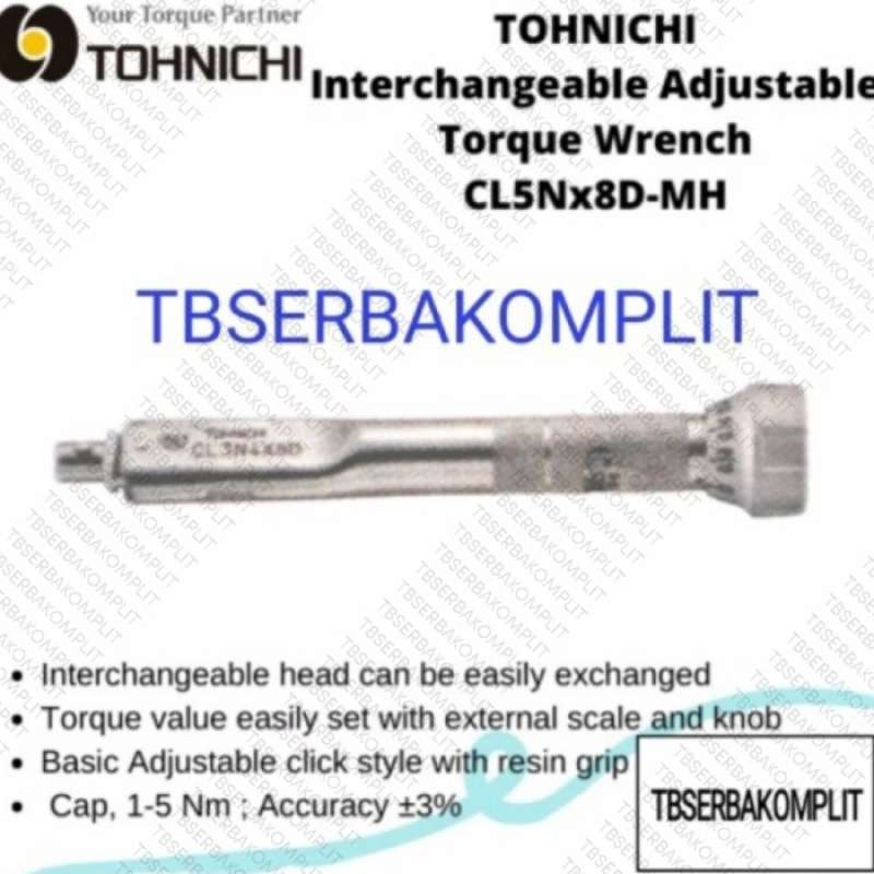 Promo TOHNICHI CL5Nx8D-MH Interchangeable Adjustable Torque Wrench Torsi 5NM Diskon 23% di ...