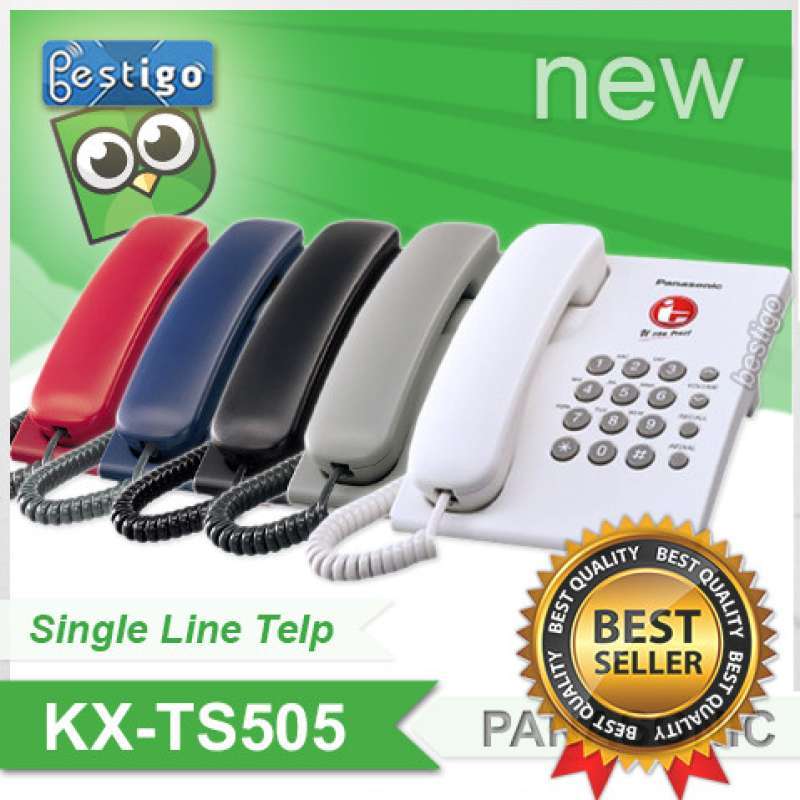 Promo Pesawat Telepon Single Line Analog Panasonic KX-TS505 - Hitam A9 ...