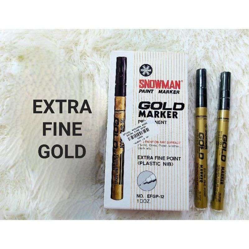 Jual Spidol Snowman Paint Marker Permanent Emas Fine FGP/ Extra Fine ...