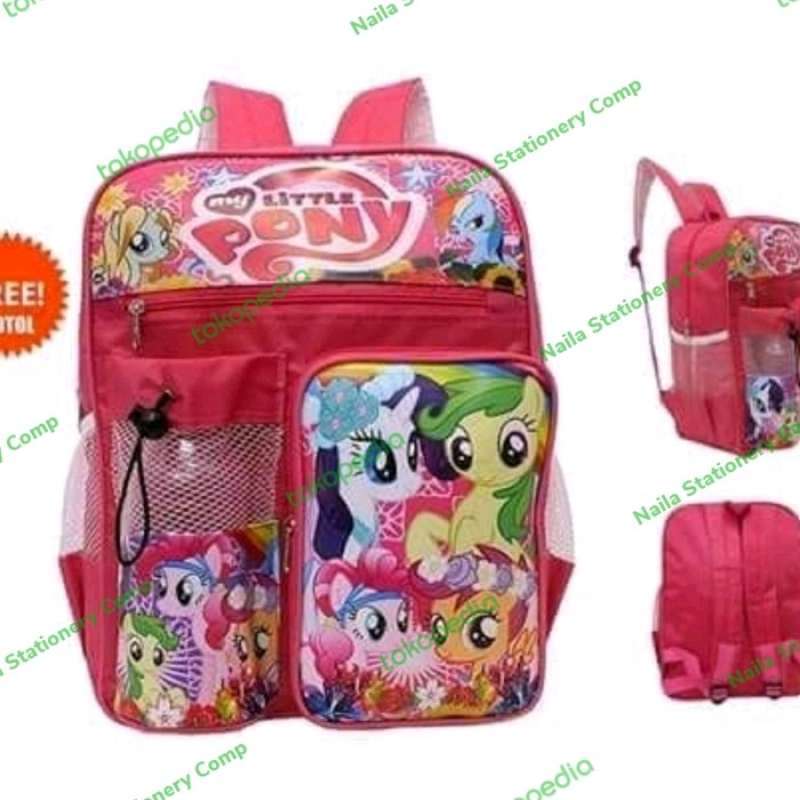 Jual Tas Anak Sekolah Sd Tk Paud Perempuan Pony Free Botol Minum Ransel ...