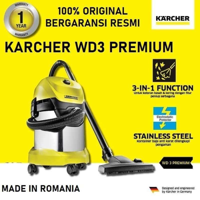 Promo Karcher Wd3 Premium Vacum Cleaner Wet And Dry Vacuum Cleaner 17 Liter Diskon 23% di Seller ...