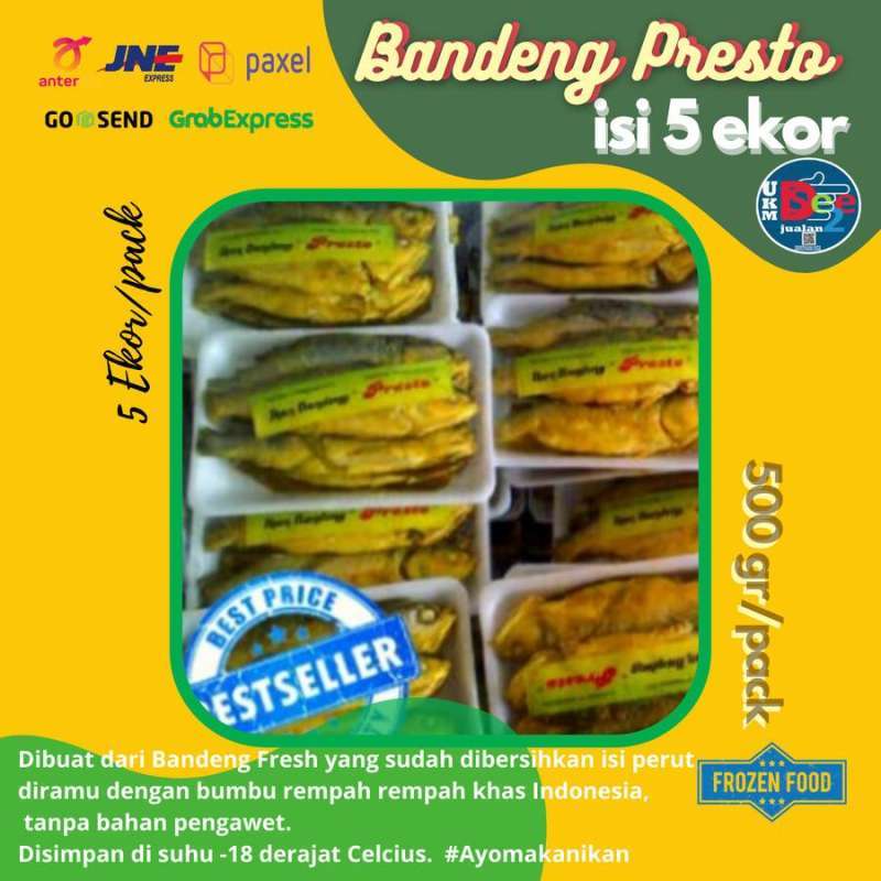 Jual Bandeng Presto isi 5 ekor / pack | Fresh Frozen (Khusus Area ...