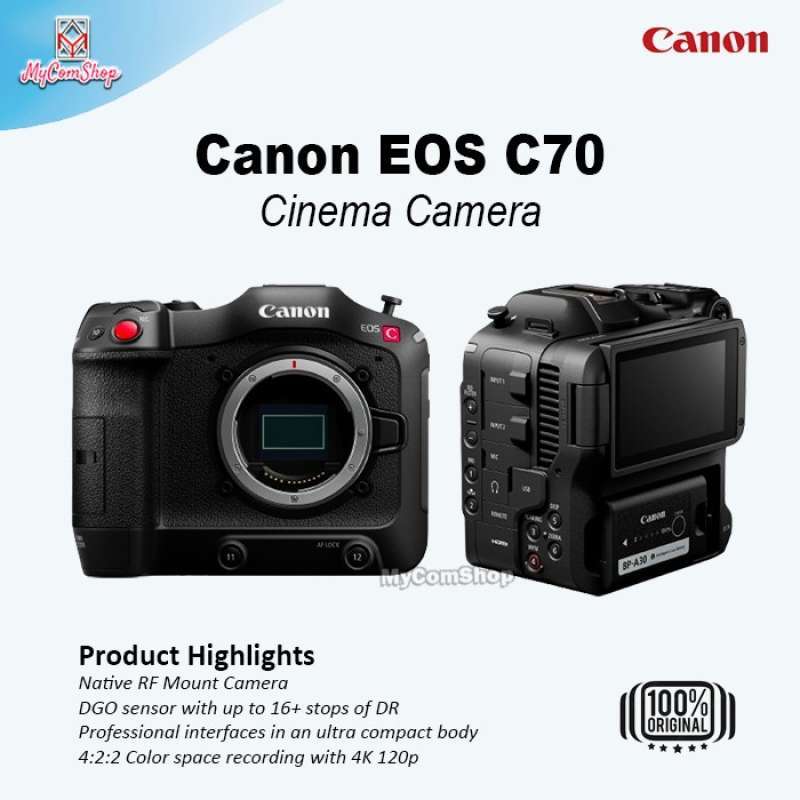 Jual CANON EOS C70 CINEMA CAMERA BODY ONLY di Seller Mycomshop - Sunter Agung, Kota Jakarta ...