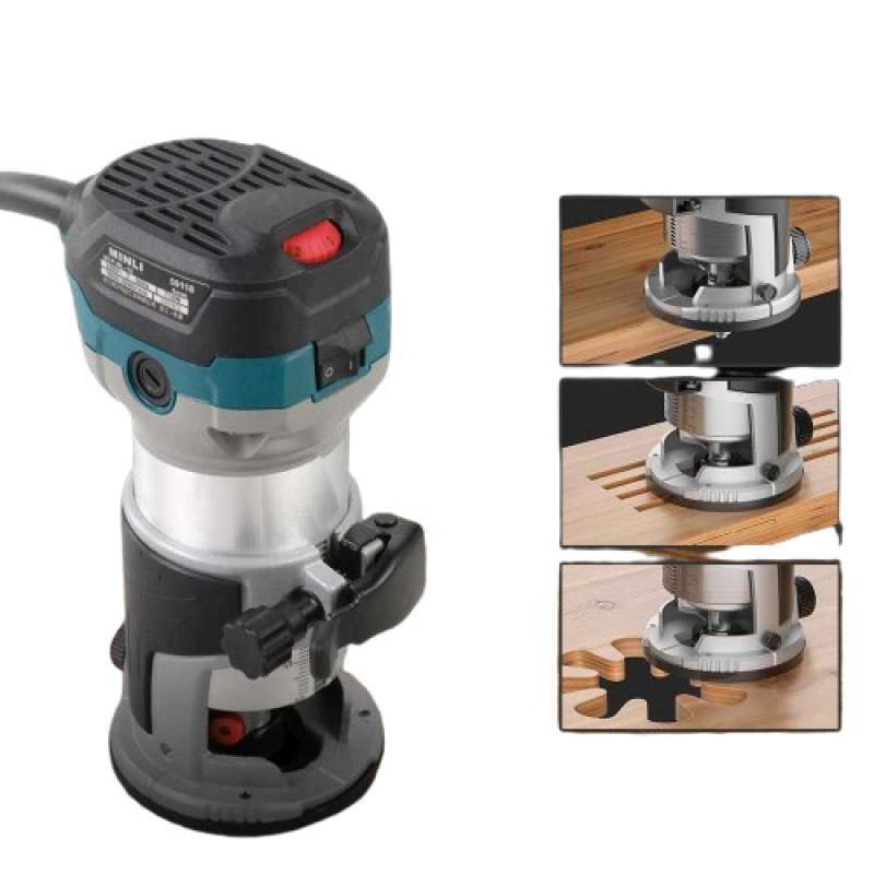 Promo Mesin Profil Router Trimmer Kayu Manual Wood Tool 710W 32000 RPM ...