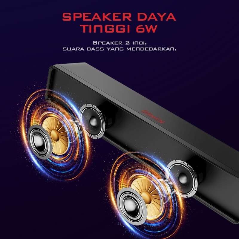 Promo Gamen GS8 GS-8 Speaker PC Komputer Gaming Soundbar Lampu RGB ...