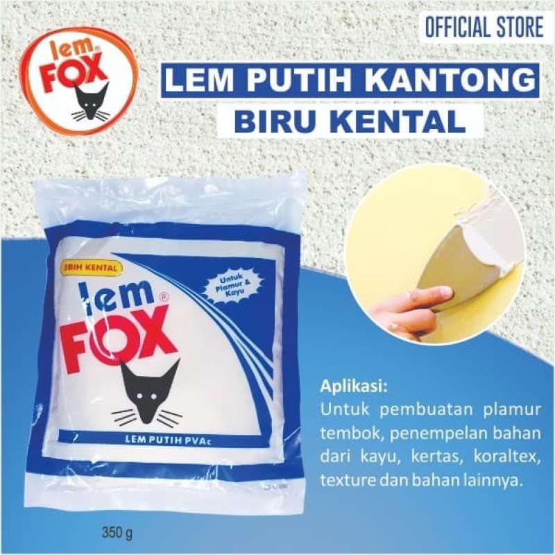 Promo Lem Fox Pvac Biru Kantong 350g (fb Kental) Original Diskon 35% Di ...