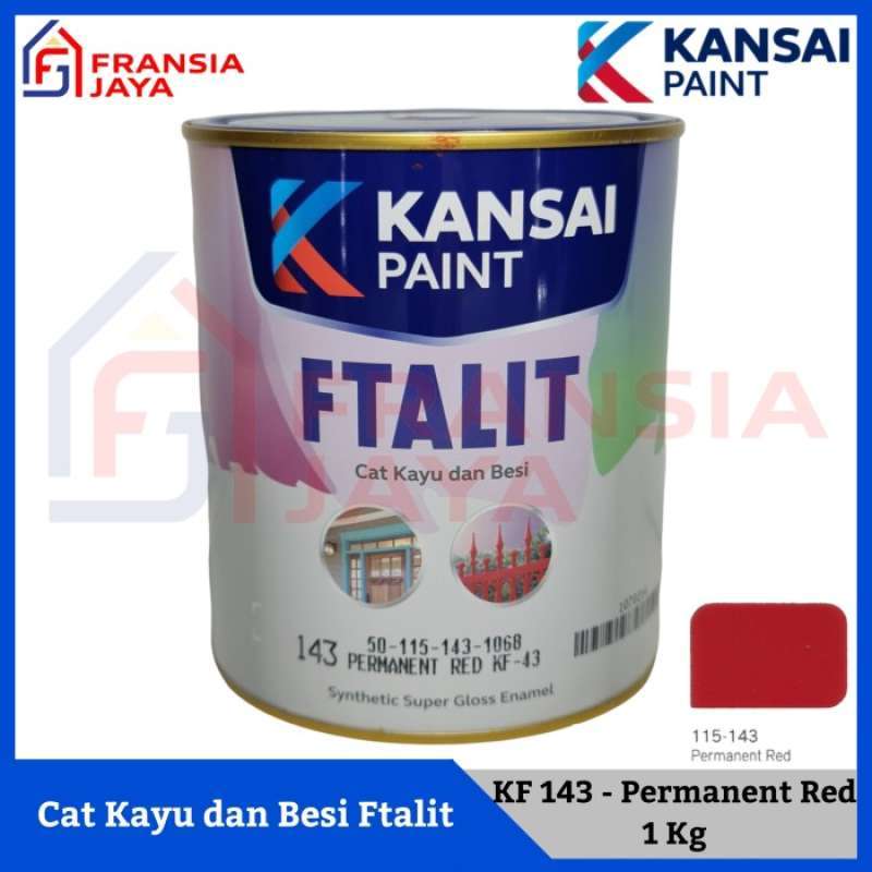 Promo Cat Minyak Besi Dan Kayu Ftalit Permanent Red Kf 143 1 Kg Kansai ...