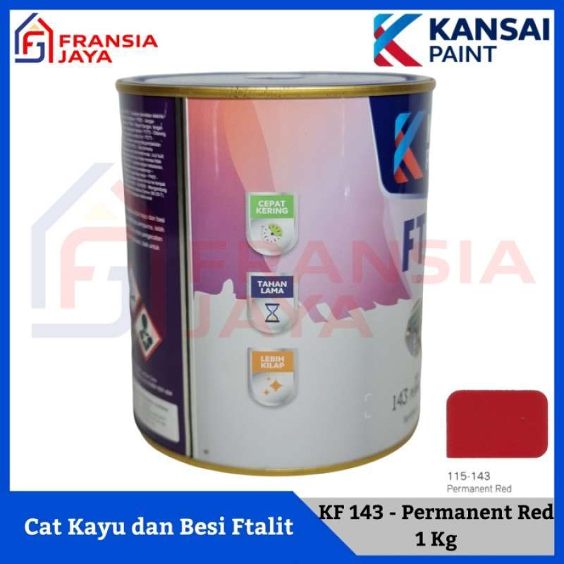 Promo Cat Minyak Besi Dan Kayu Ftalit Permanent Red Kf 143 1 Kg Kansai ...
