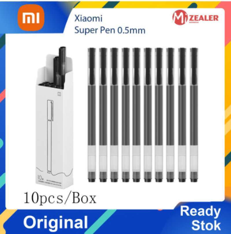 Jual xiaomi mijia jumbo gel pen 0.5mm 10 pack mi high capacity pulpen ...
