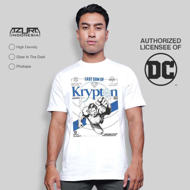 Promo Azura Tshirt DC Comics Original Superman Last Son Of Kripton Putih - XS Diskon 38% di ...