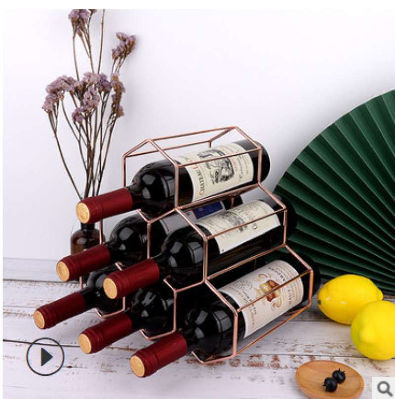 Promo New Wine Rack Tempat Rak Rack Botol Stainless Gold Rose Organizer ...
