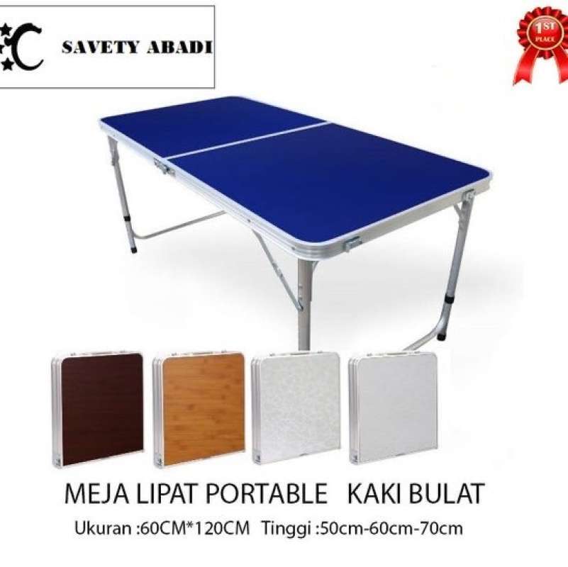 Promo Promo Meja Lipat Koperl Aluminium Meja Kaki Bulat Meja Portable ...