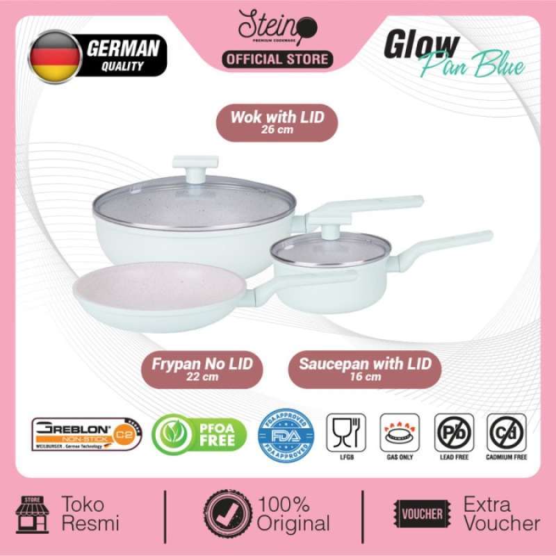 Promo New Product By Steincooare - Glow Pan Series (Pink Iv) / Pan Set ...